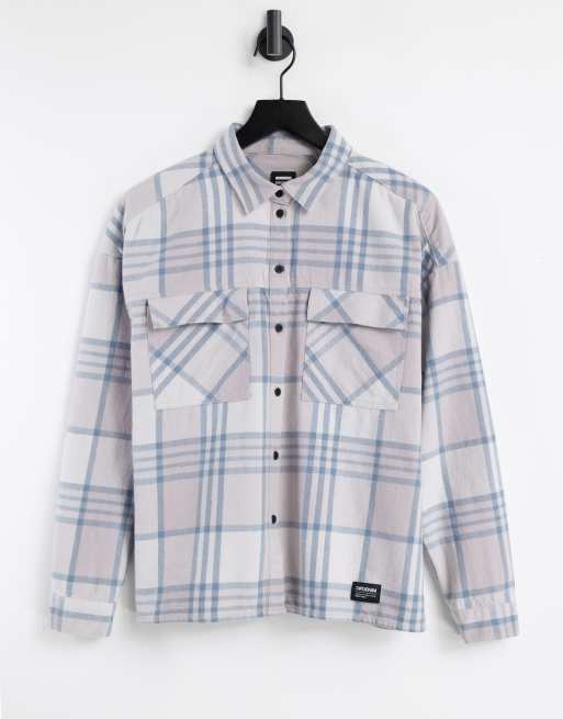 Dr Denim check shirt in neutral | ASOS