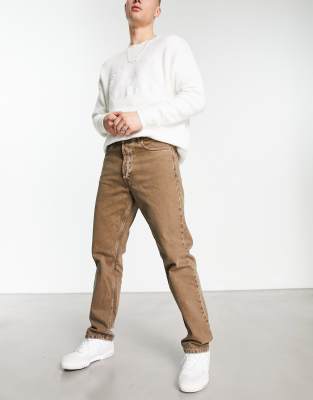 Dr Denim - Dash - Jeans regular fit marrone cioccolato slavato | ASOS