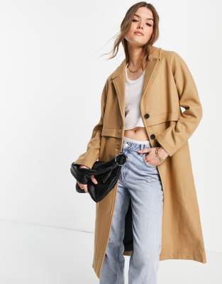 Dr Denim - Debbie - Beige uldfrakke | ASOS