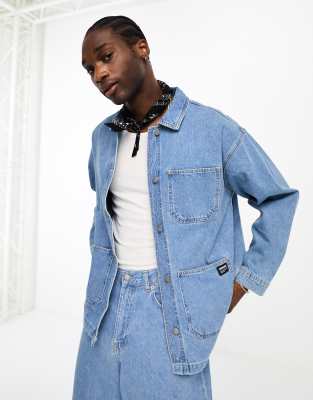 Dr Denim - Niko - Veste en jean d'ensemble oversize rétro - Pebble clair | ASOS