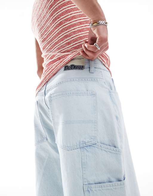Dr Denim Vali worker baggy fit denim jorts in superlight retro wash | ASOS