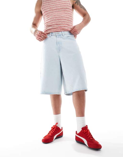 Dr Denim Vali Worker baggy fit denim jorts in superlight retro wash | ASOS