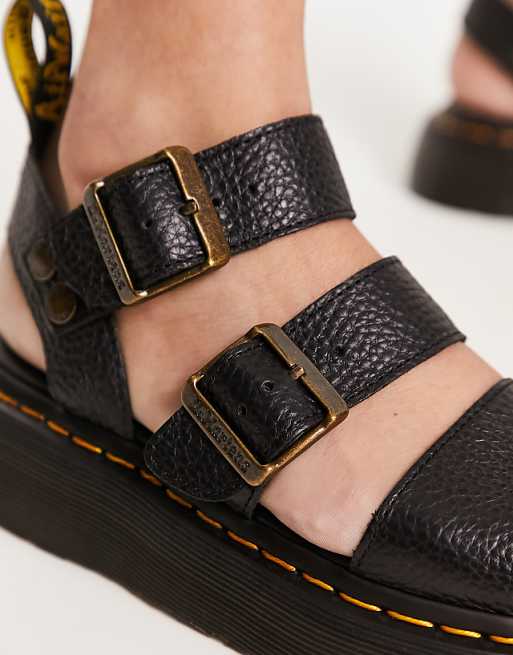 Dr Martens Gryphon Quad leather sandals in black | ASOS Dr Martens Gryphon Quad leather sandals in black | ASOS
