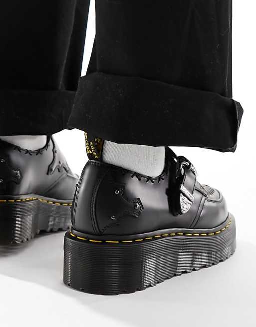 Dr Martens unisex Quad creeper monk shoes in black | ASOS Dr Martens unisex Quad creeper monk shoes in black | ASOS