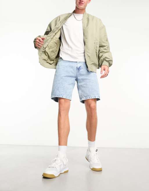 DTT oversized denim shorts in light blue | ASOS