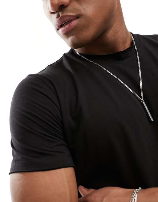 DTT raw edge t-shirt in black | ASOS