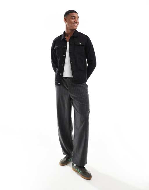 DTT slim fit denim jacket in black | ASOS