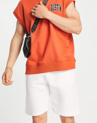 DTT slim fit jersey shorts in white | ASOS