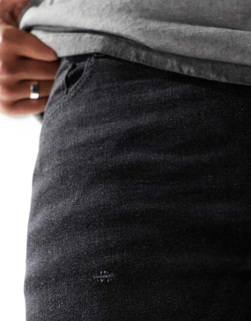DTT stretch super skinny jeans in washed black | ASOS