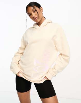 EA7 - Beige boyfriend-hættetrøje | ASOS