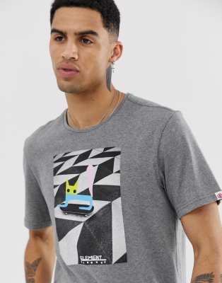 Element t-shirt with skateboard graphic in grey | ASOS