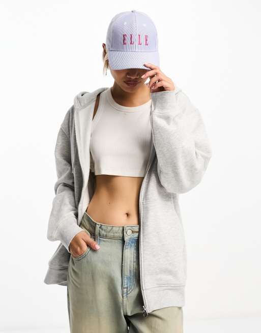 ELLE large logo baseball cap in blue stripe | ASOS