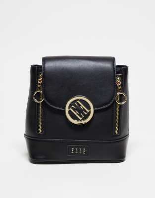 Elle logo mini backpack in black | ASOS