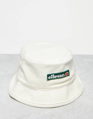 ellesse community club unisex bucket hat in off white | ASOS