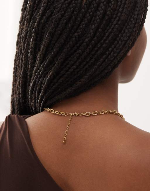 En Route 18k gold plated Essence chain necklace with faux pearls | ASOS