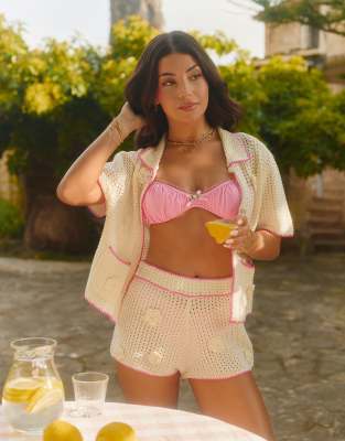 Exclusivité - The Frolic x Lydia Kara - Exclusivité - Ensemble en maille au crochet à fleurs ...