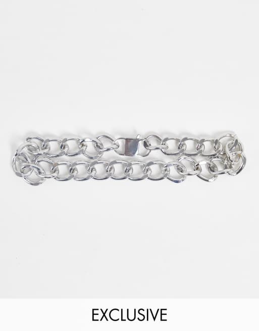 Faded Future Collarino Con Catenina Spessa Color Argento Asos