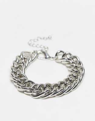 Faded Future - Grove schakelarmband in zilver | ASOS