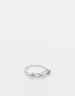 Faded Future molten link ring in silver | ASOS