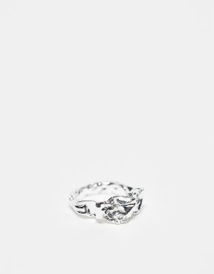 Faded Future rough cut ring in silver | ASOS