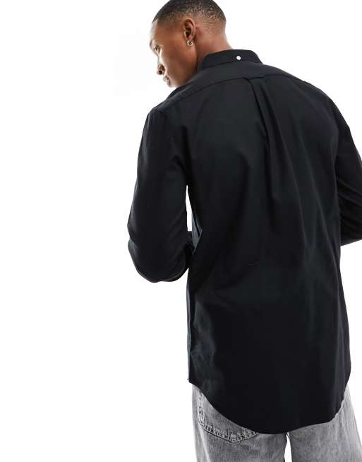 Farah Brewer long sleeve shirt in black | ASOS