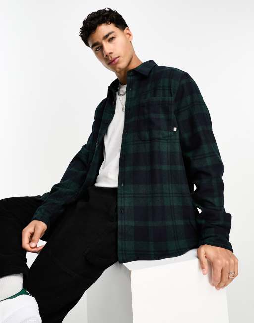 Farah Hillel check shirt in forest green | ASOS