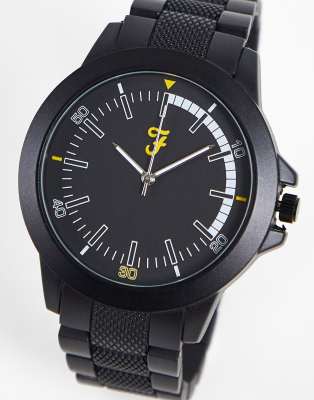 Farah sports bracelet watch in black | ASOS