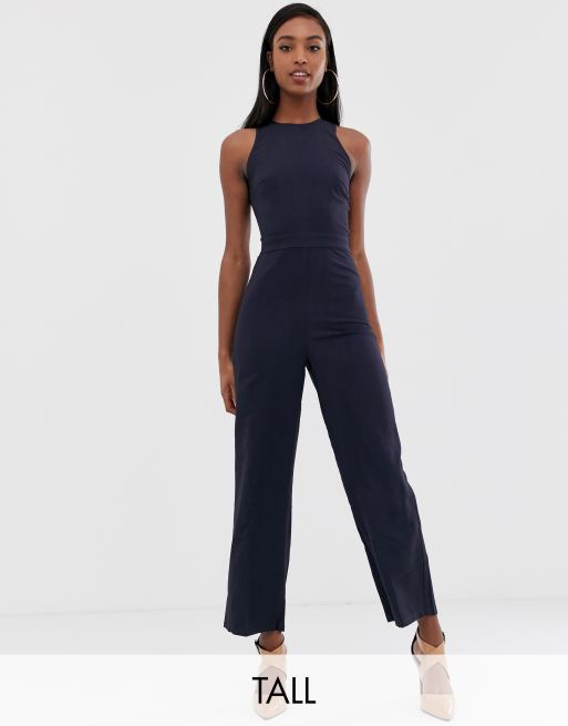 Fashion Union Tall wide leg jumpsuit with cut out back | ASOS