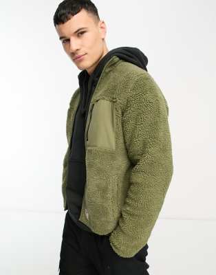 Fat Moose fleece jacket in green | ASOS