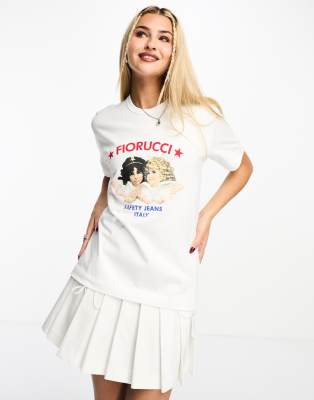 Fiorucci relaxed t-shirt with safety angels logo in white | ASOS