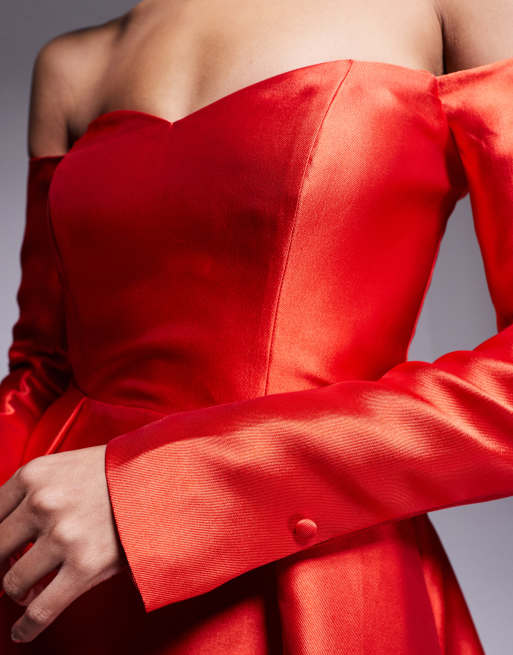 Forever New structured mini dress in red | ASOS