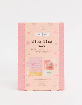 Frank Body Glow Time Kit - 1x Shimmer Scrub & 1x Glow Mask | ASOS