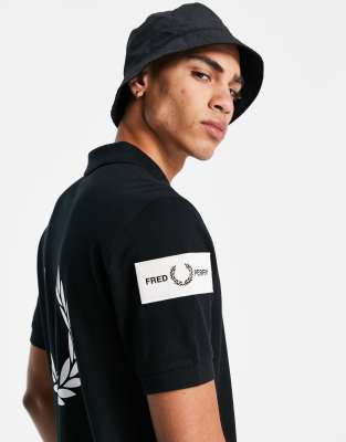 Fred Perry Badge Polo Shirt In Black | ModeSens