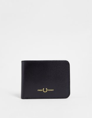 Fred Perry leather bifold wallet in black | ASOS