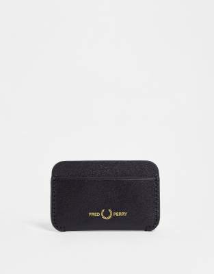 Fred Perry leather card holder in black | ASOS
