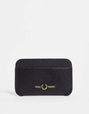 Fred Perry leather card holder in black | ASOS