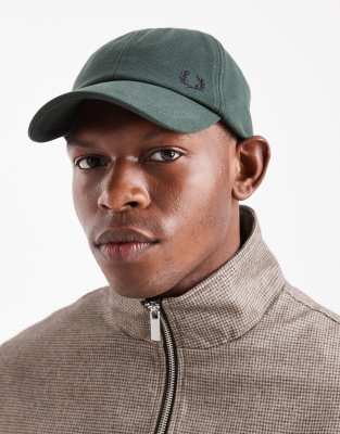 Fred Perry pique classic cap in green | ASOS