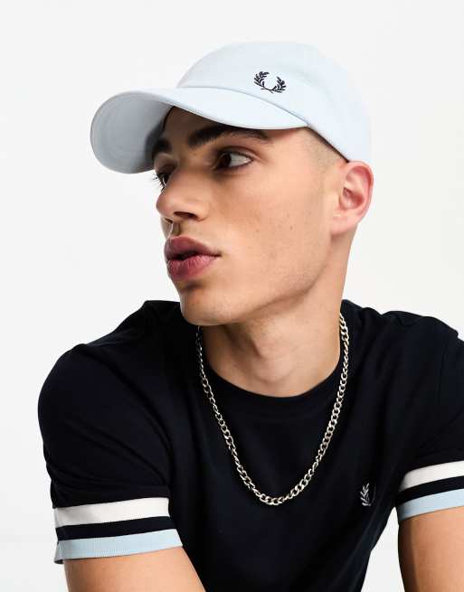 Fred Perry pique classic cap in light blue | ASOS