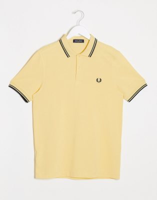Fred Perry twin tipped polo in yellow | ASOS