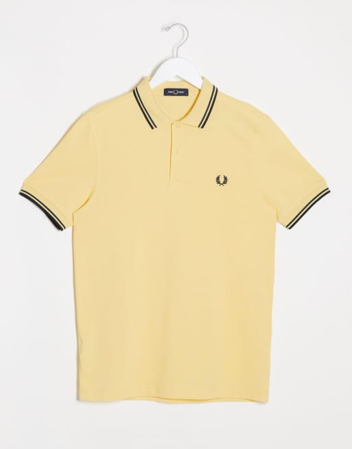 Fred Perry twin tipped polo in yellow | ASOS
