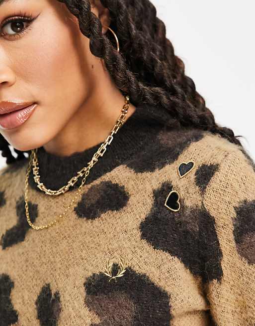 Fred Perry X Amy Winehouse jumper in leopard | ASOS Fred Perry X Amy Winehouse jumper in leopard | ASOS