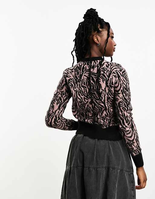 Fred Perry X Amy winehouse zebra jumper in pink | ASOS Fred Perry X Amy winehouse zebra jumper in pink | ASOS
