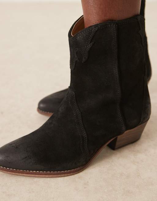 Free People new frontier western boot in black combo | ASOS