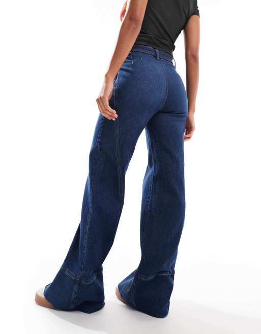 Free People ryla high rise a-line jeans in dreamscape blue | ASOS