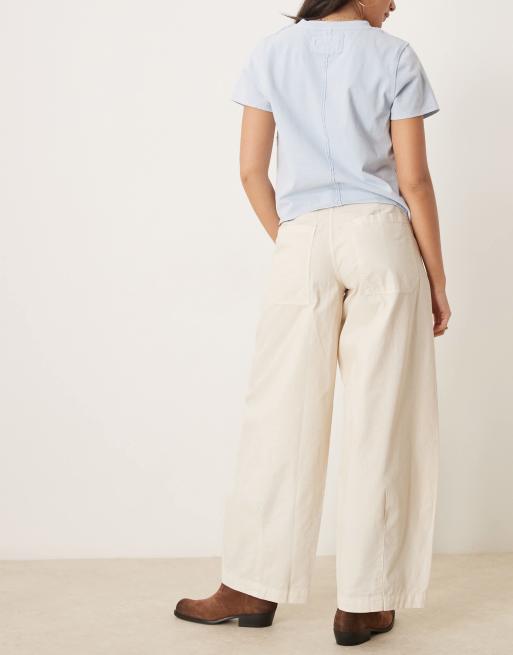 Free People rylee relaxed chino pants in french oak | ASOS