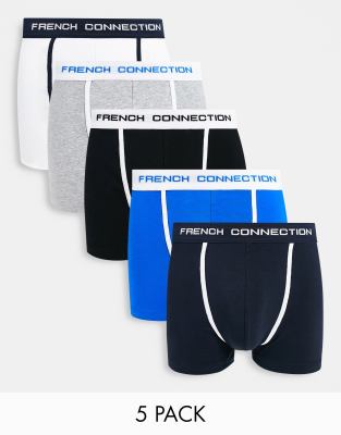 French Connection 5 pack boxers in grey | ASOS