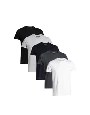 French Connection 5 pack cotton crew neck short sleeve t-shirts in ...