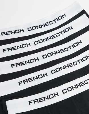 French Connection 5 pack cotton stretch boxers in white | ASOS