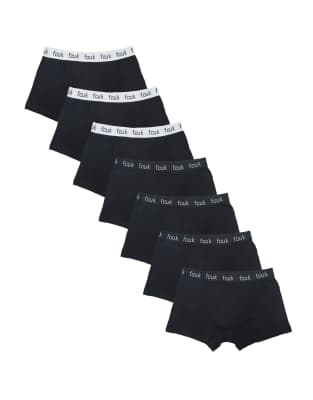 French Connection 7 pack fcuk cotton stretch boxers in white | ASOS