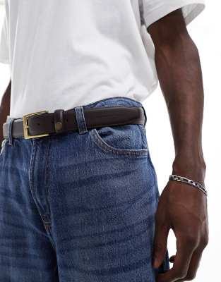 French Connection button belt in brown | ASOS